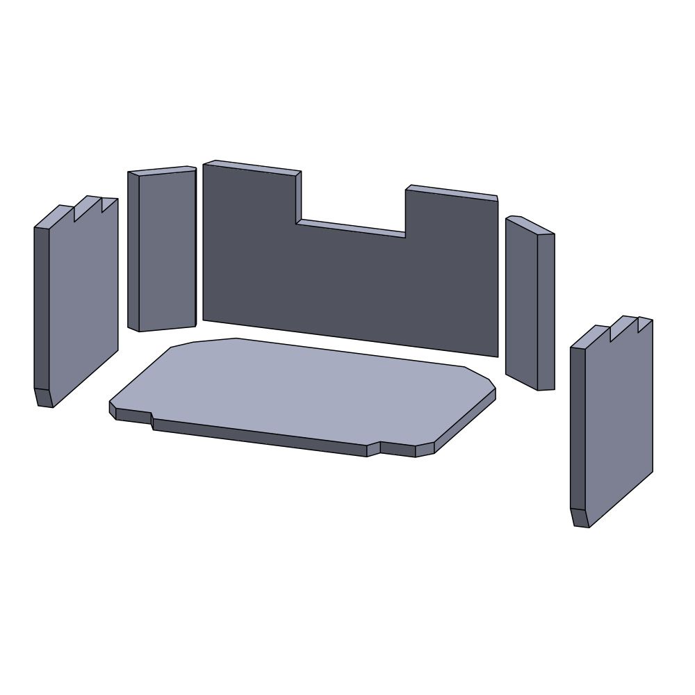 Feuerraumauskleidung 6-teilig » Nordpeis Saturn