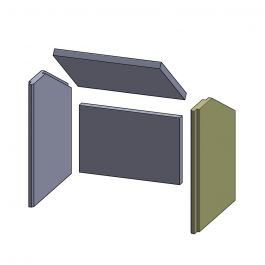 Wandstein rechts 367x306x20mm » Varde Ovne** Fuego