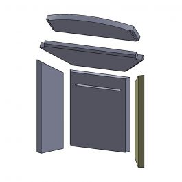 Wandstein rechts 344x98x20mm » Varde Ovne**