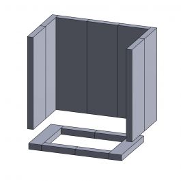 Feuerraumauskleidung 13-teilig » für Techfire Bromo**